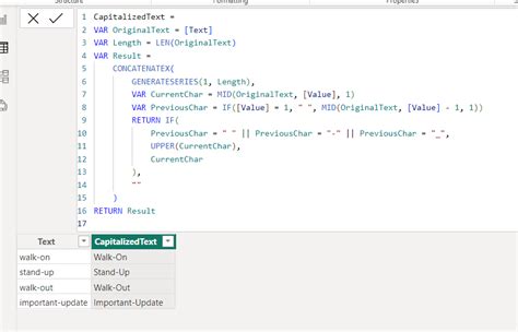 Solved Dax Function To Upper The First Letter Of Each Wor