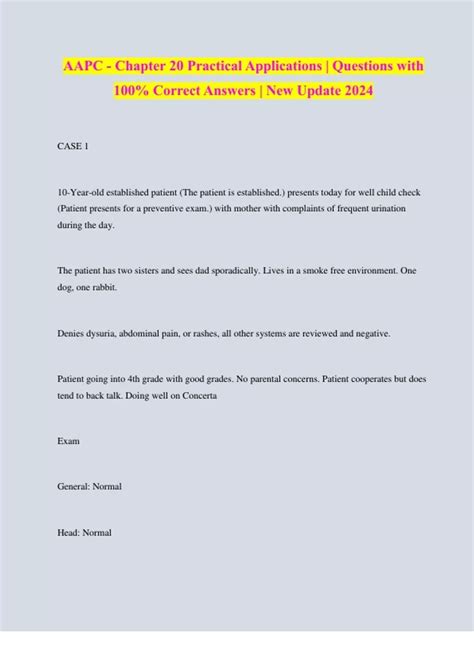 AAPC Chapter Practical Applications Questions With Correct Answers New Update