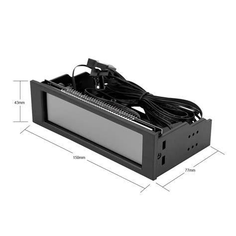 5 Fans Speed Computer Fan Controller CPU Temperature Sensor PC Cooling Fan Controller Front