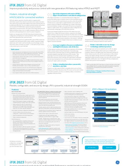 Ifix Hmi Scada From Ge Digital Pdf Scada Cloud Computing