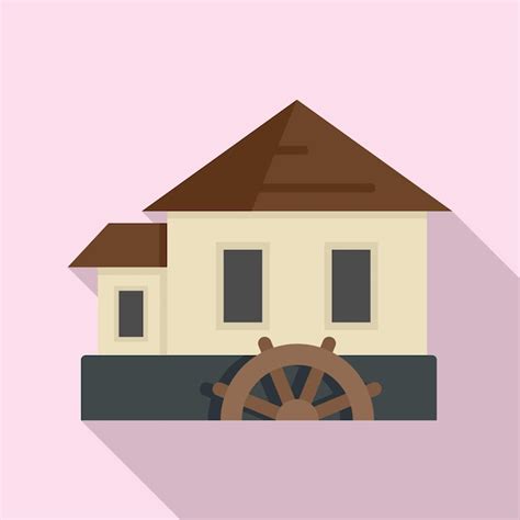 Premium Vector Turbine Water Mill Icon Flat Illustration Of Turbine