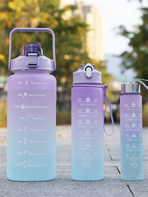 3pc Three In One 2000ml 750ml And 300ml Gradient Water Bottles Up Set