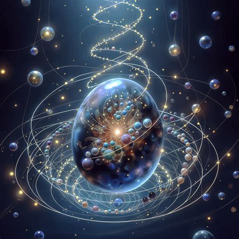 Sphere Composed Of Smaller Spheres And Dna Strands Against A