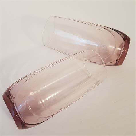 Lenox Swag Pink Drinking Glasses Set Of 2 Tall Drinking Glasses With