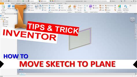 Inventor How To Move Sketch To Different Plane Youtube