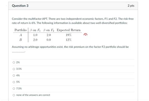 Solved Consider The Multifactor Apt There Are Two