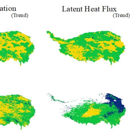Spatio Temporal Trends Of R N Latent Heat Flux Le And Sensible