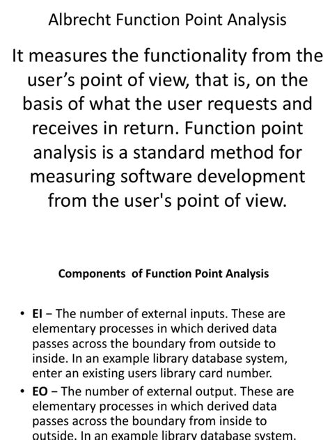 Albrecht Function Point Analysis Guide Pdf Computers