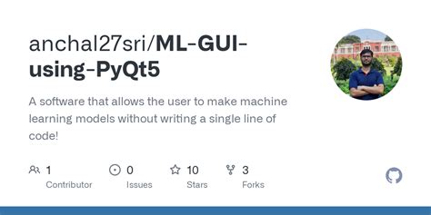 Github Anchal Sri Ml Gui Using Pyqt A Software That Allows The User To Make Machine