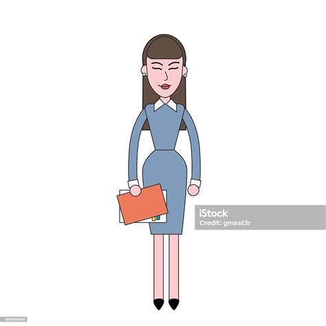 여성사업가인 디어필드에서 쥠 문서 사업 여자 전체 길이 가득 찬에 대한 스톡 벡터 아트 및 기타 이미지 가득 찬 경영자 기업 재무와 산업 Istock