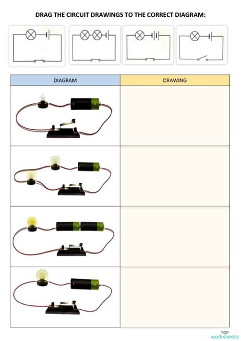 Year Science Circuit Drawings Interactive Worksheet