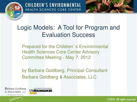 PPT Logic Models A Tool For Program And Evaluation Success PowerPoint Presentation ID