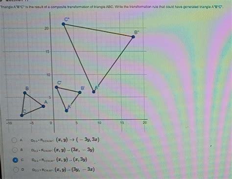 Triangle Abc Is The Result Of A Composite Transformation Of Triangle Abc Write The