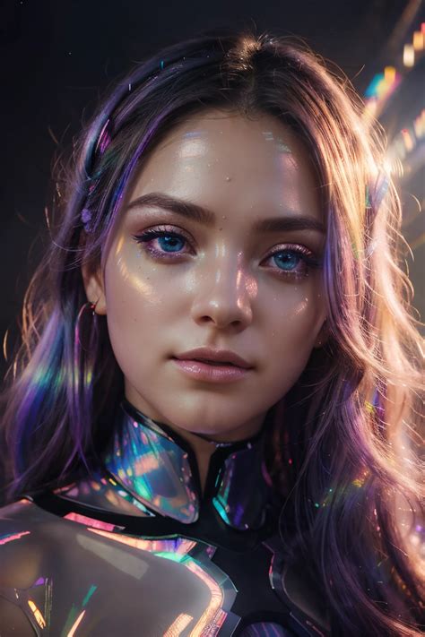 홀로그램 뷰티디테일하고 생동감 넘치는 컬러초상화uhd매우 상세한 Seaart Ai