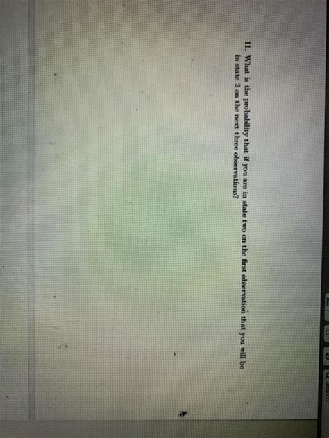 Solved Given The Following Transition Matrix P Chegg