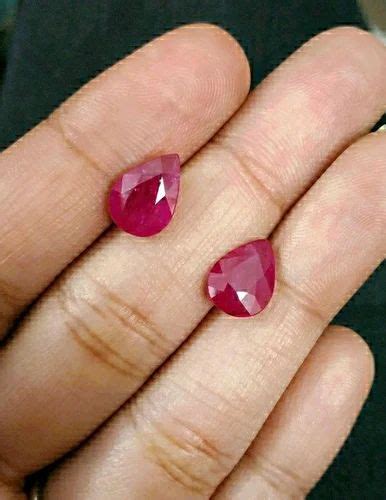 Pink Pear Shaped Ruby Gemstone At Rs Carat In Jaipur ID