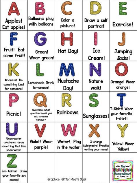 Abc Countdown Page 001 The Kindergarten Smorgasboard