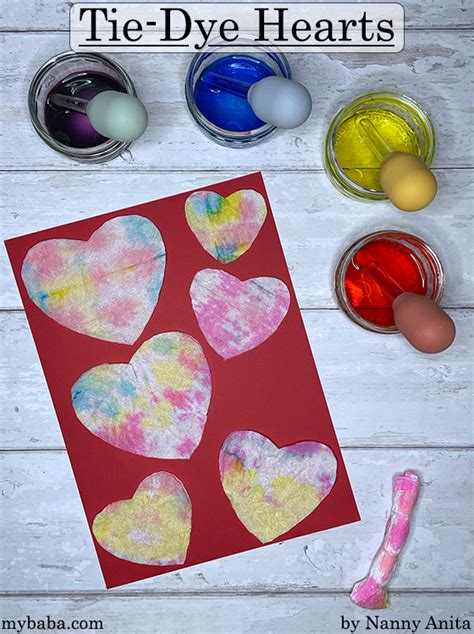 Tie Dye Valentines Hearts Nanny Anita My Baba