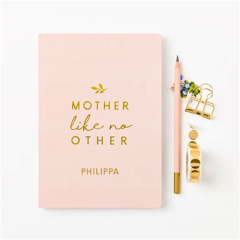 Personalised Mother Foiled Softback Notebook Martha Brook