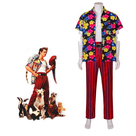 Mens Ace Ventura Cosplay Costume Outfits Movie Fancy Dress Costume Ace