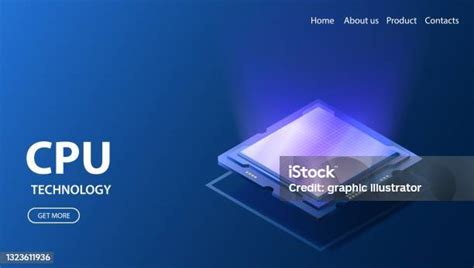 Cpu 칩 등자극성 일러스트레이션 컴퓨터 프로세서 구성 요소 반도체 기술 개념 미래지향적인 마이크로칩 코어 컴퓨터 칩에 대한 스톡 벡터 아트 및 기타 이미지 Istock