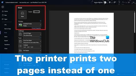 Printer Prints Two Pages Instead Of One On Windows 11 10