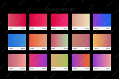 Premium Vector Trendy Gradient Swatches Collection Palettes Of Gradient Swatches For Business