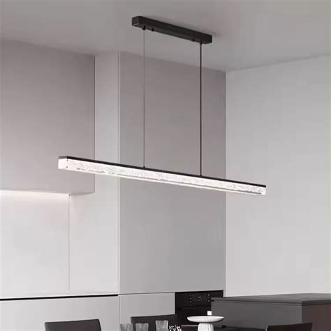 Modern Luxury Led Linear Dining Table Lighting Decoration Home Chandeliers Pendant Lights