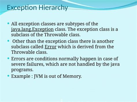 Exception And Errorhandling In Java Ppt