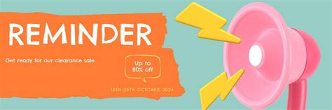 Sale Reminder Twitter Header Template Premium Editable Template