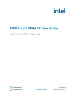 FIFO Intel FPGA IP User Guide Fifo Intel 174 Fpga Ip User Guide Pdf PDF4PRO