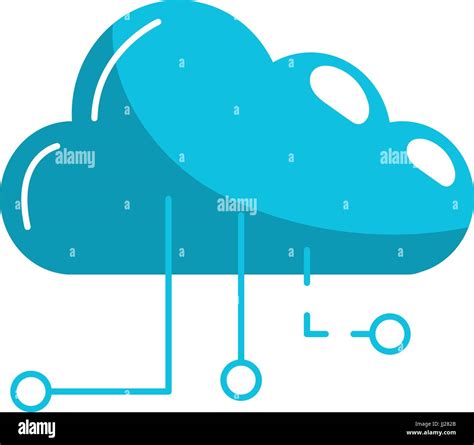 cloud data with circuits to digital connection stock vector image and art
