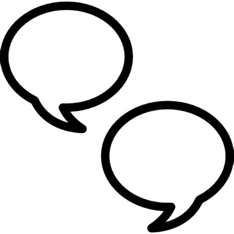 Couple Chat Messages In Rounded Speech Bubbles Icons Free Download