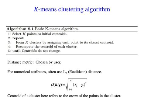 Unsupervised Learning Reading Chapter 8 From Introduction To Data Mining By Tan Steinbach And