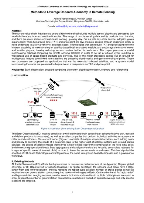 PDF Methods To Leverage Onboard Autonomy In Remote Sensing
