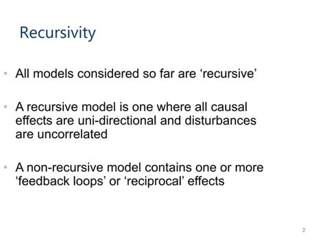 Recursive And Non Recursive Models Pptx