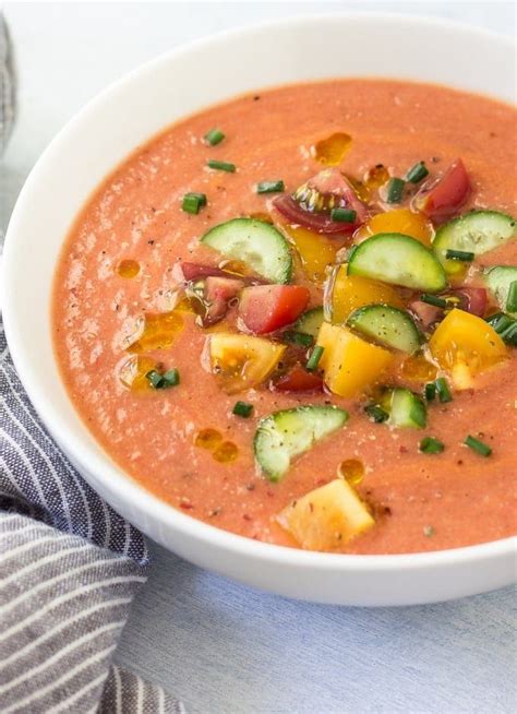 Spanish Gazpacho Recipe Gazpacho Recipe Soup Recipes Healthy Soup