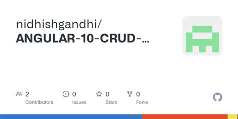 Github Nidhishgandhiangular 10 Crud App Master