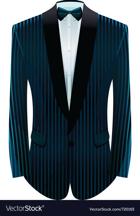 Striped Tuxedo Royalty Free Vector Image Vectorstock