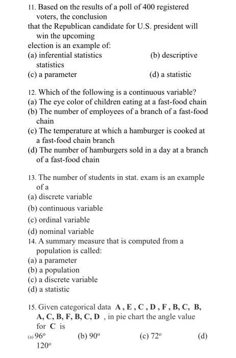 Solved 7 Statistical Inference Occurs When You A Compute