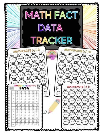 Math Fact Fluency Data Tracker Progress Monitoring Lists For Data