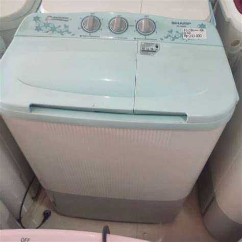 Promo Mesin Cuci 2 Tabung 7 Kg Es T80mw Bk Garansi Toko 6 Bln Diskon