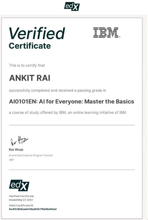 Ankit Rai On Linkedin Successfullycompleted Ai Developer Machinelearning
