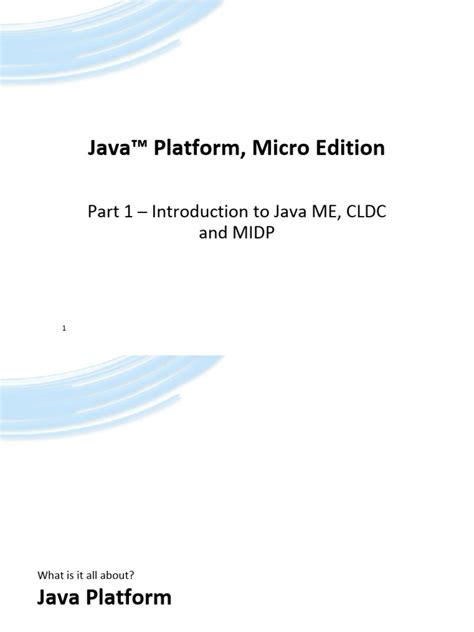 Javame 01 Overview Pdf Java Programming Language Java Software