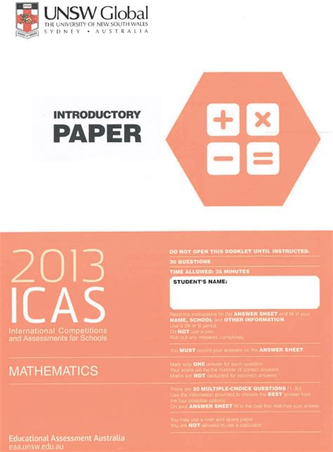 Icas Past Paper Free Sample Download Nz