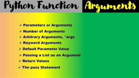 Python Function Parameter Arguments For Absolute Beginner Youtube