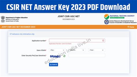 csir net december 2023 answer key download link सीएसआईआर नेट आंसर की