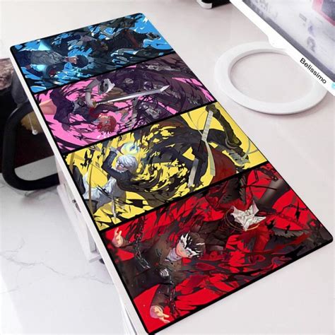 Large Gaming Keyboard Mouse Pad Anime Gamer Mousepad Persona 5 P5 Desk