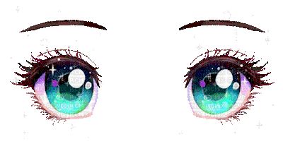 Anime Blue Pixel Eyes