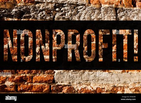 Word Writing Text Nonprofit Business Concept For Activities That Do
